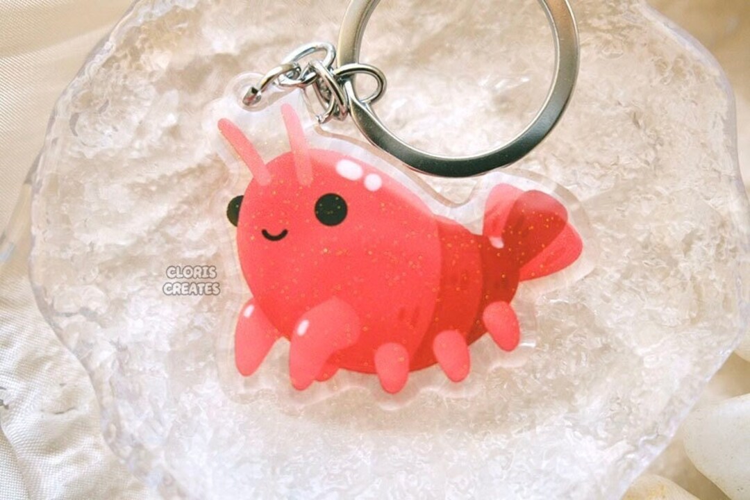Freshwater Aquarium Shrimp Keychain Cartoon Exotic - Etsy