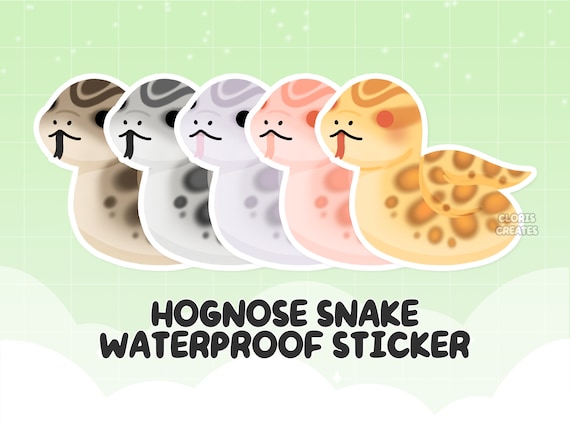 Hognose Snake Cartoon Die Cut Sticker Kawaii Chibi - Etsy