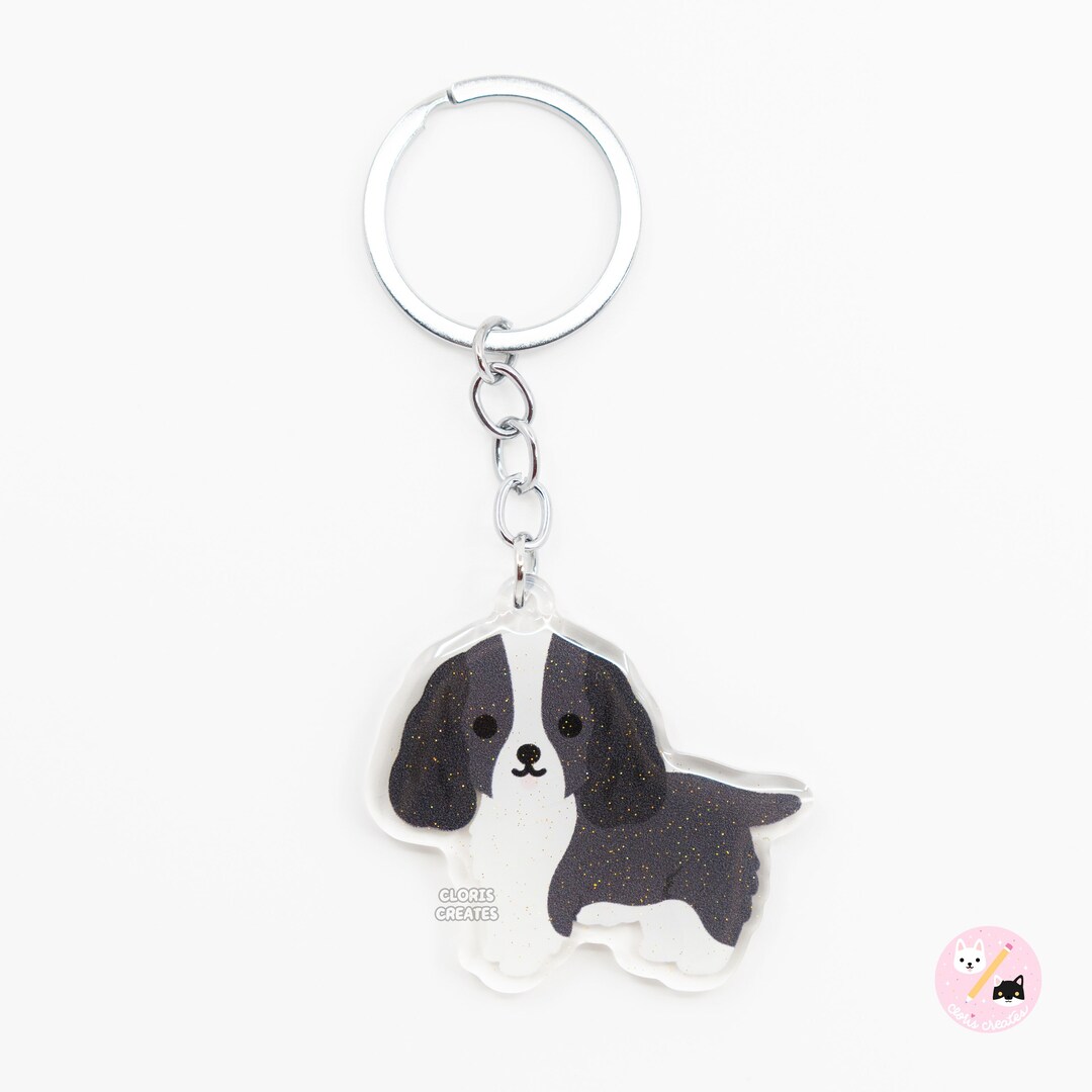 Black English Welsh Springer Spaniel Acrylic Dog Breed Keychain ...