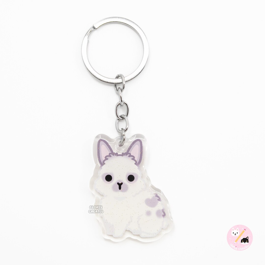 Broken Lilac Lionhead Rabbit Acrylic Pet Breed Keychain | Cartoon ...