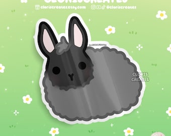 Custom Vienna-marked Netherland Dwarf Bunny Sticker Printed Chibi ...
