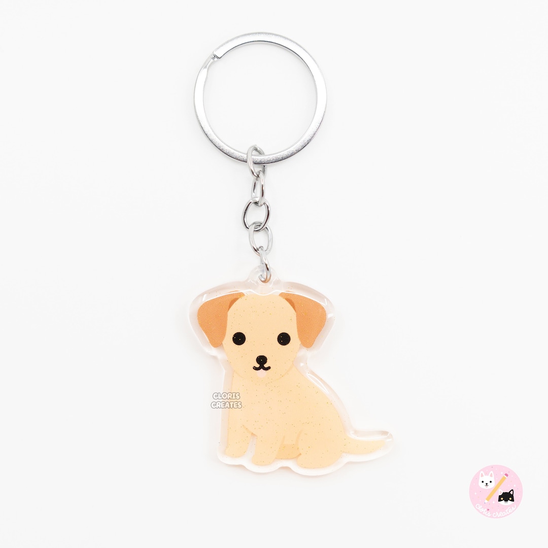 Tan Chiweenie Acrylic Mixed Dog Breed Keychain | Cartoon Kawaii Art ...