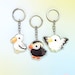Seagull Acrylic Glitter Keychain | Kawaii Chibi Wild Seabird Gull ...