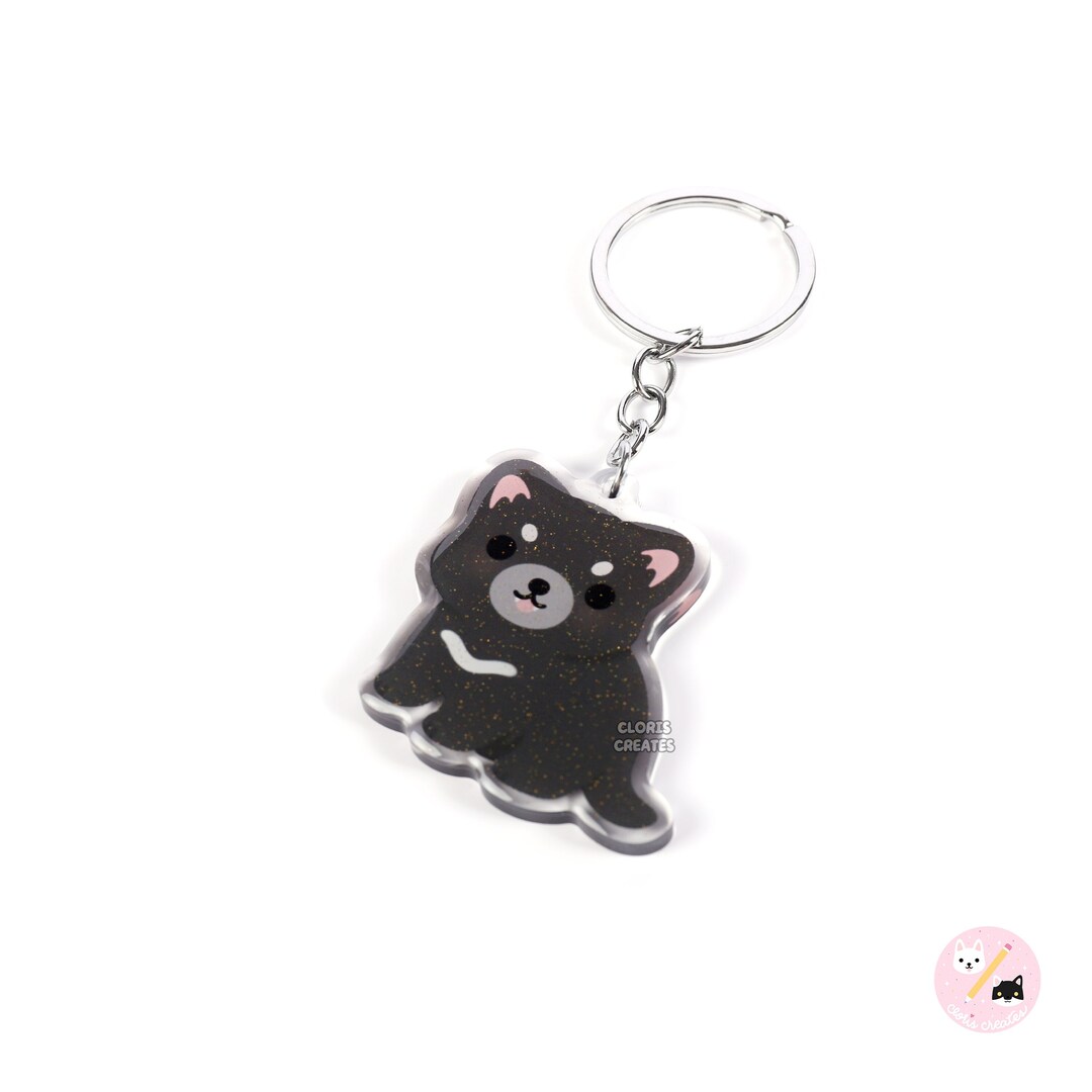 Tasmanian Devil Acrylic Glitter Keychain | Kawaii Chibi Wild Aussie ...
