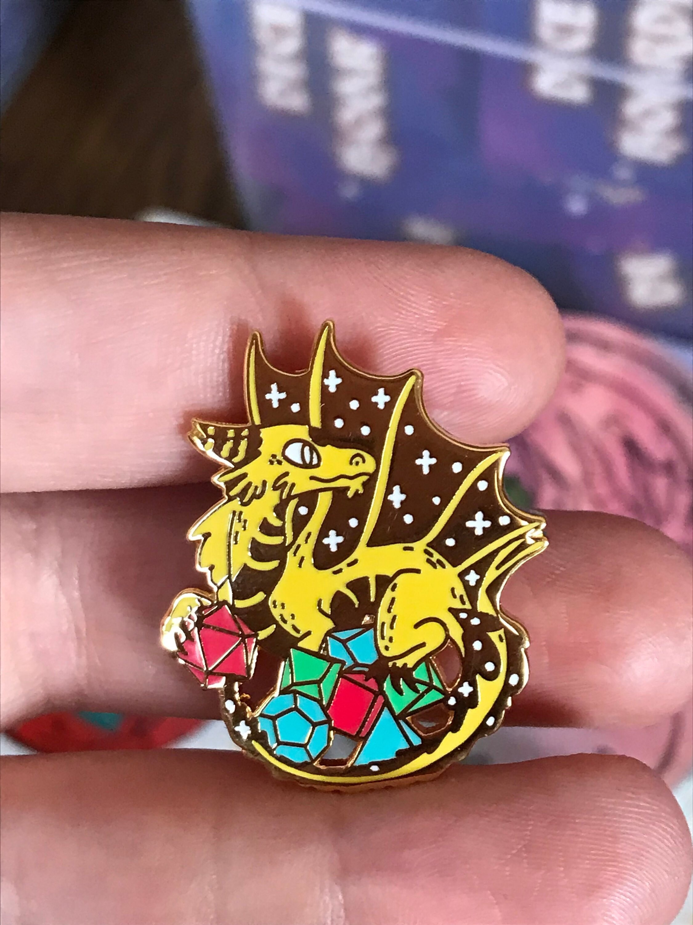 Gold Dragon Enamel Pin - Etsy