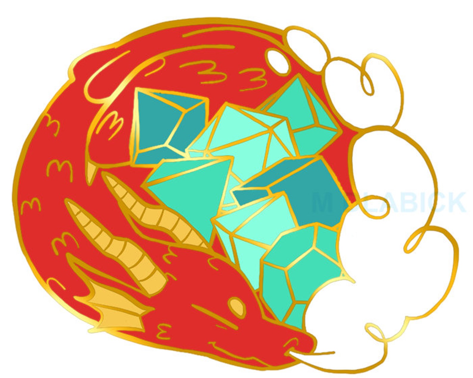 Red Dragon Enamel Pin - Etsy
