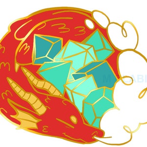 Red Dragon Enamel Pin - Etsy