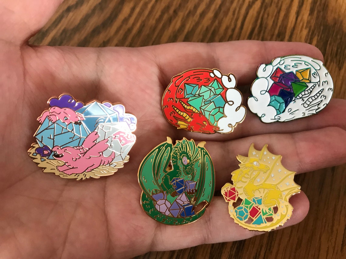 Red Dragon Enamel Pin | Etsy