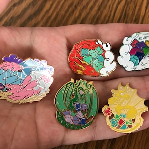 Red Dragon Enamel Pin - Etsy