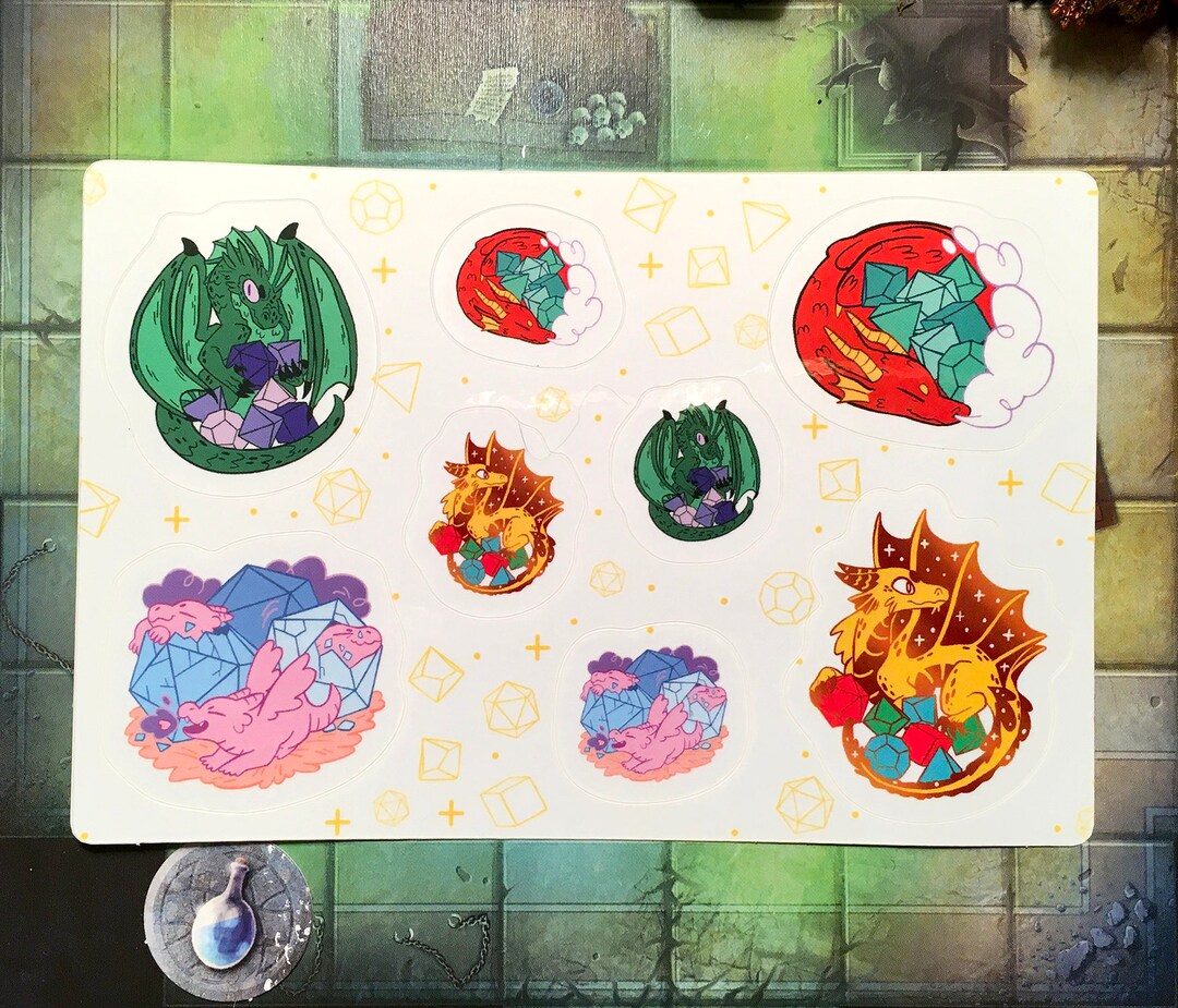 Dice Hoarder Sticker Sheet - Etsy