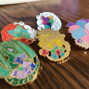 Red Dragon Enamel Pin - Etsy