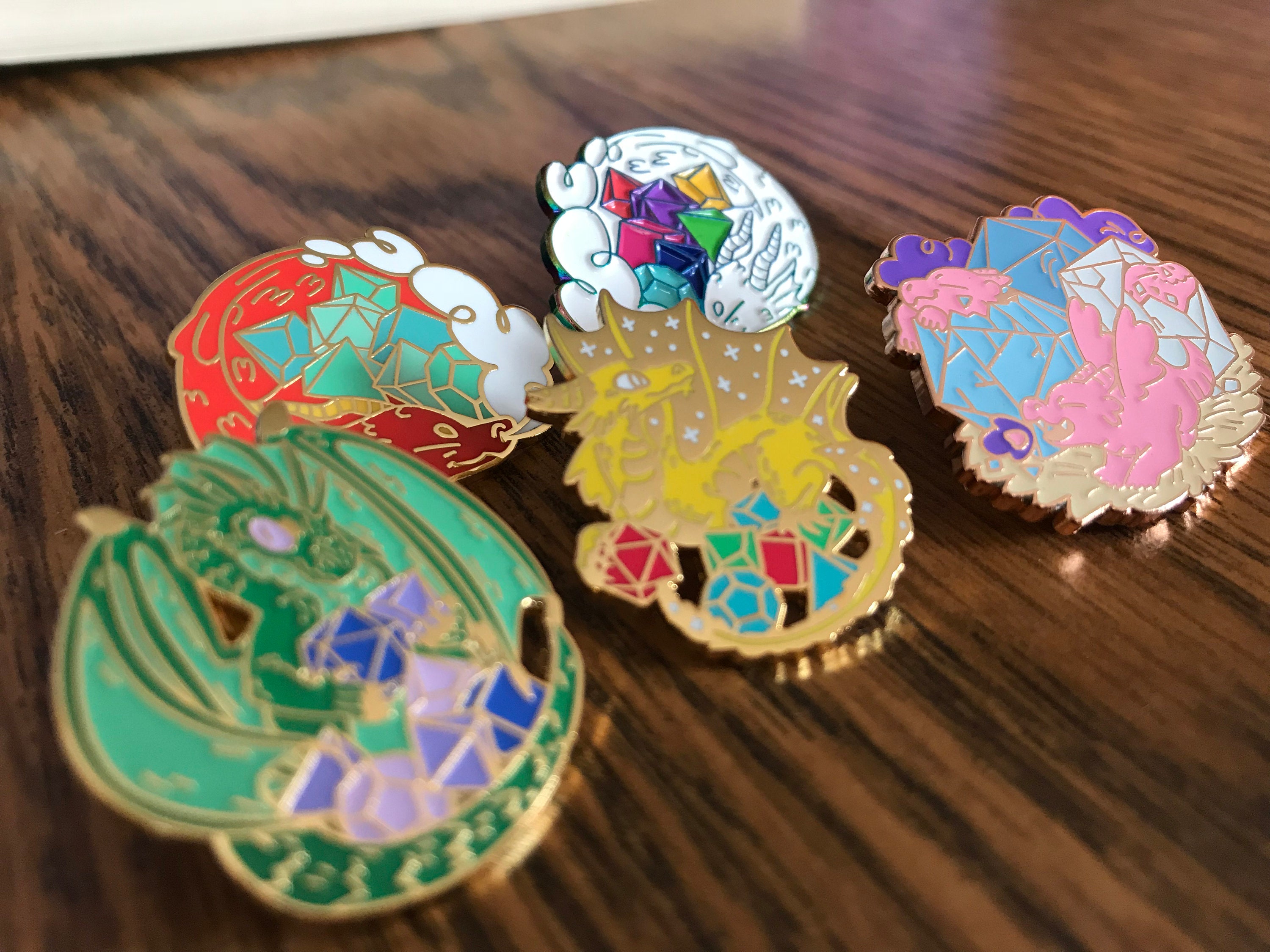 Gold Dragon Enamel Pin - Etsy