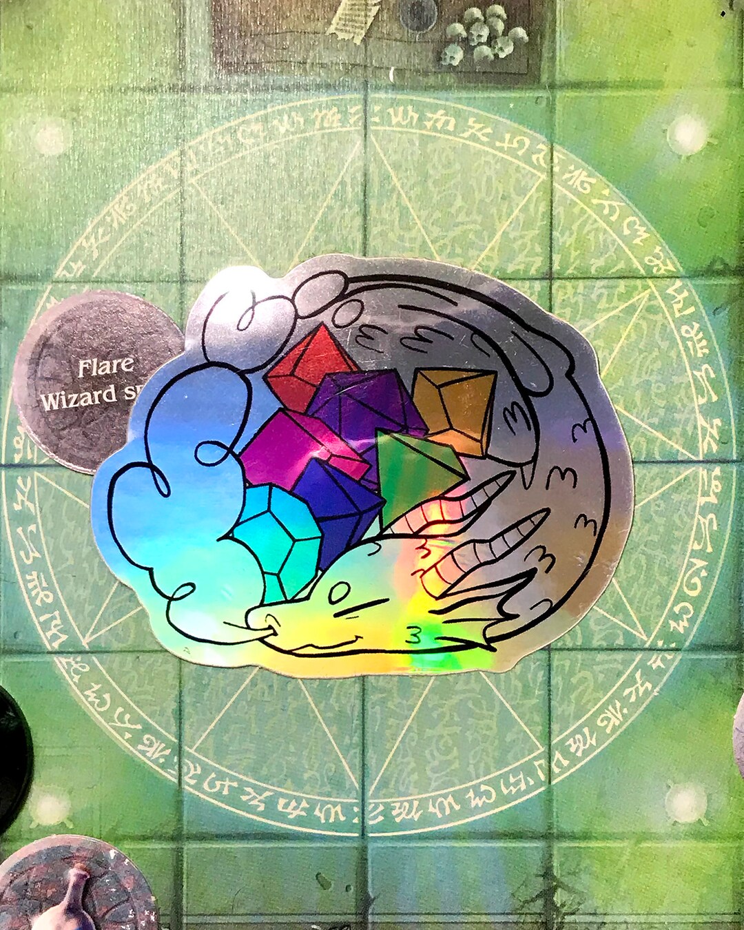 Dice Hoarder Holographic Sticker - Etsy