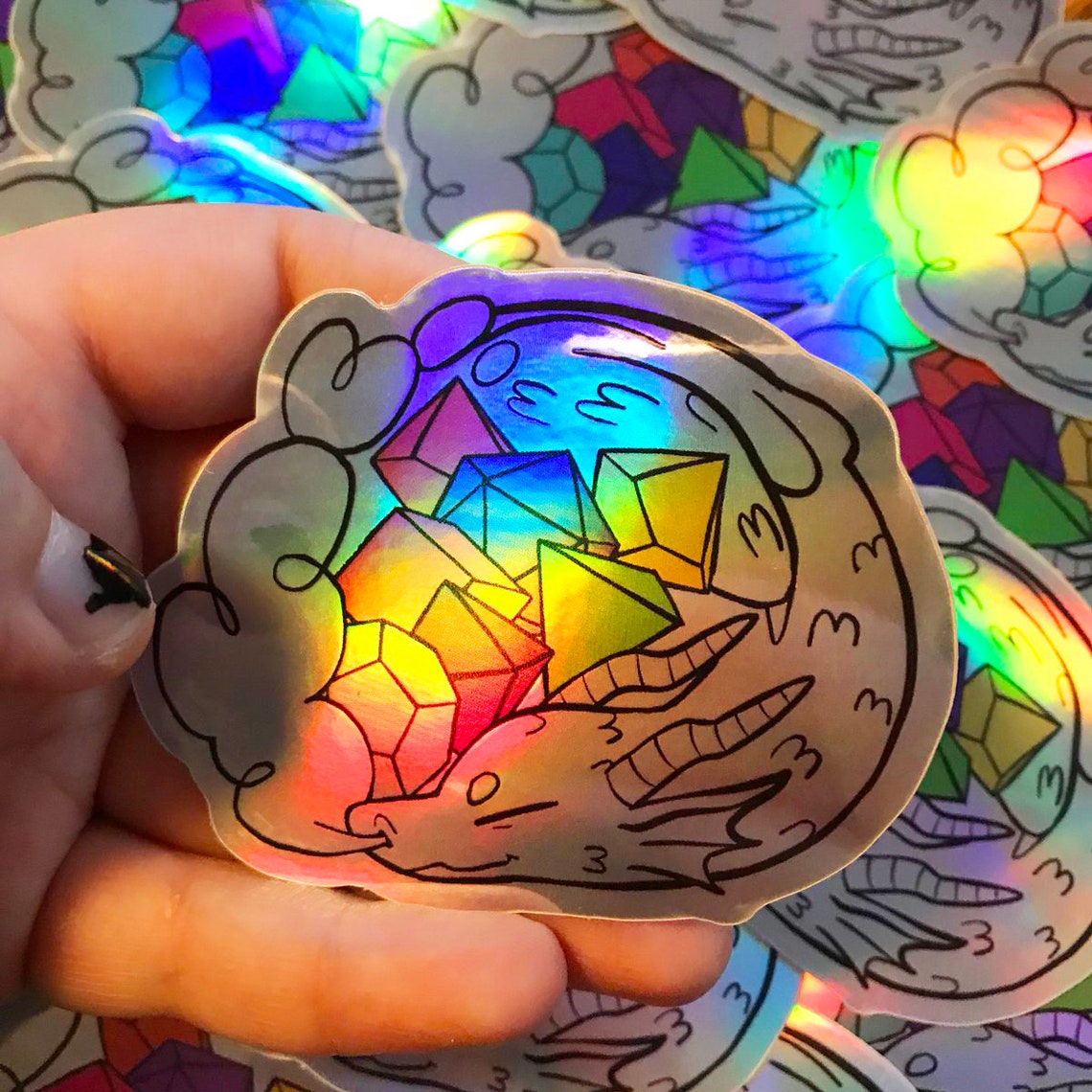 Dice Hoarder Holographic Sticker - Etsy