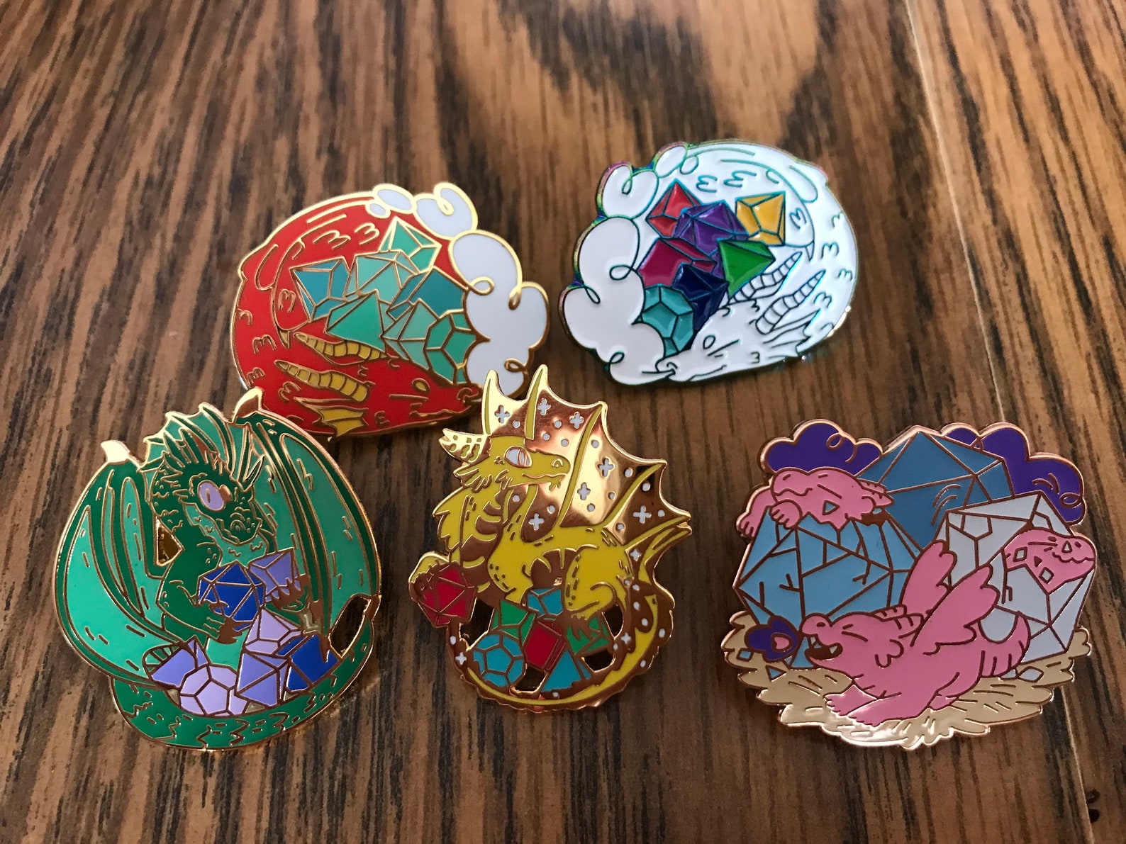 Gold Dragon Enamel Pin - Etsy