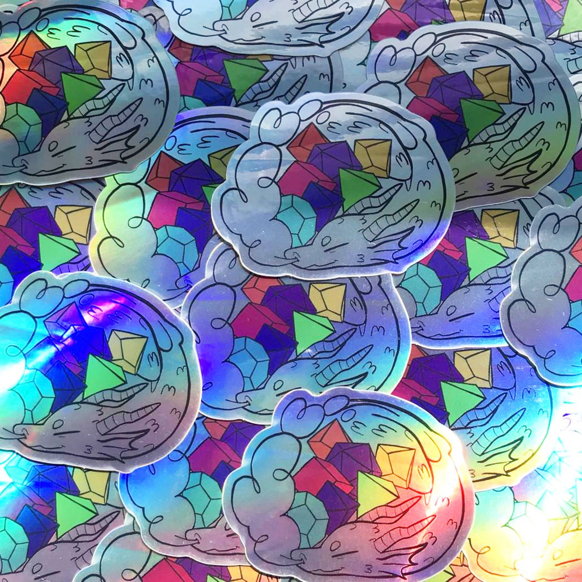 Dice Hoarder Holographic Sticker - Etsy