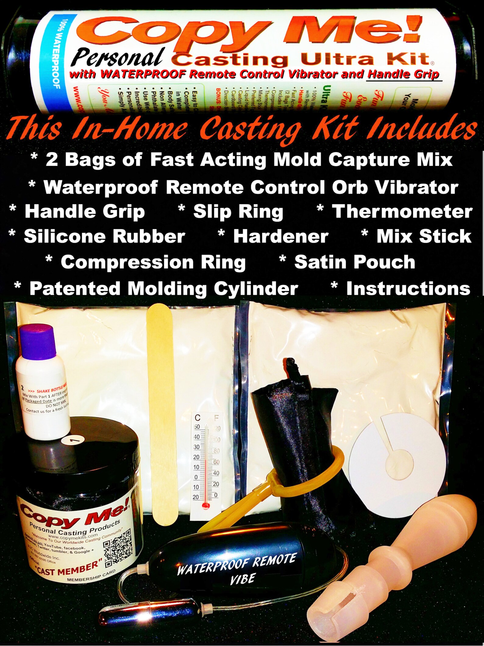 Casting Molding Penis Copy Kit, PURPLE, Handle Grip Base, Vibe ...