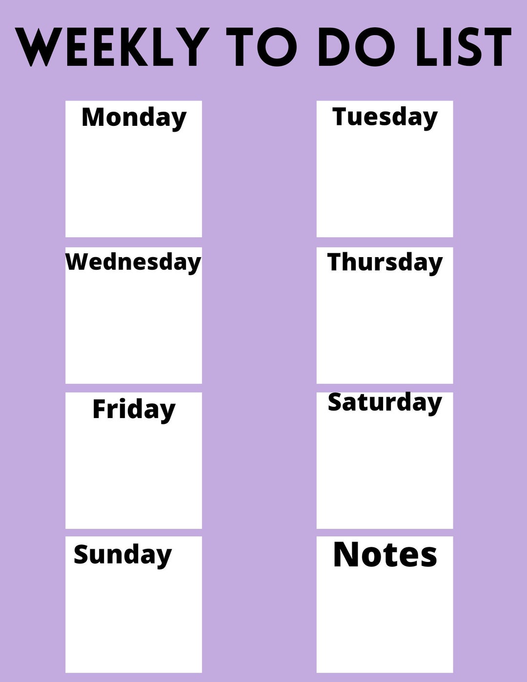 Weekly Tracker Downloadable Journal Page, Printable Notes Page ...