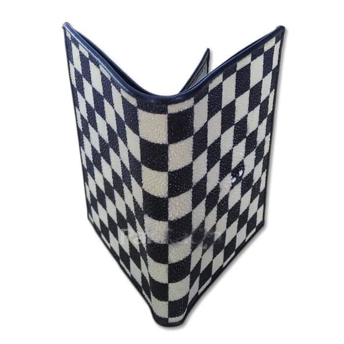 Stingray Men Wallet Chess Board Black White Leather Bifold - Etsy
