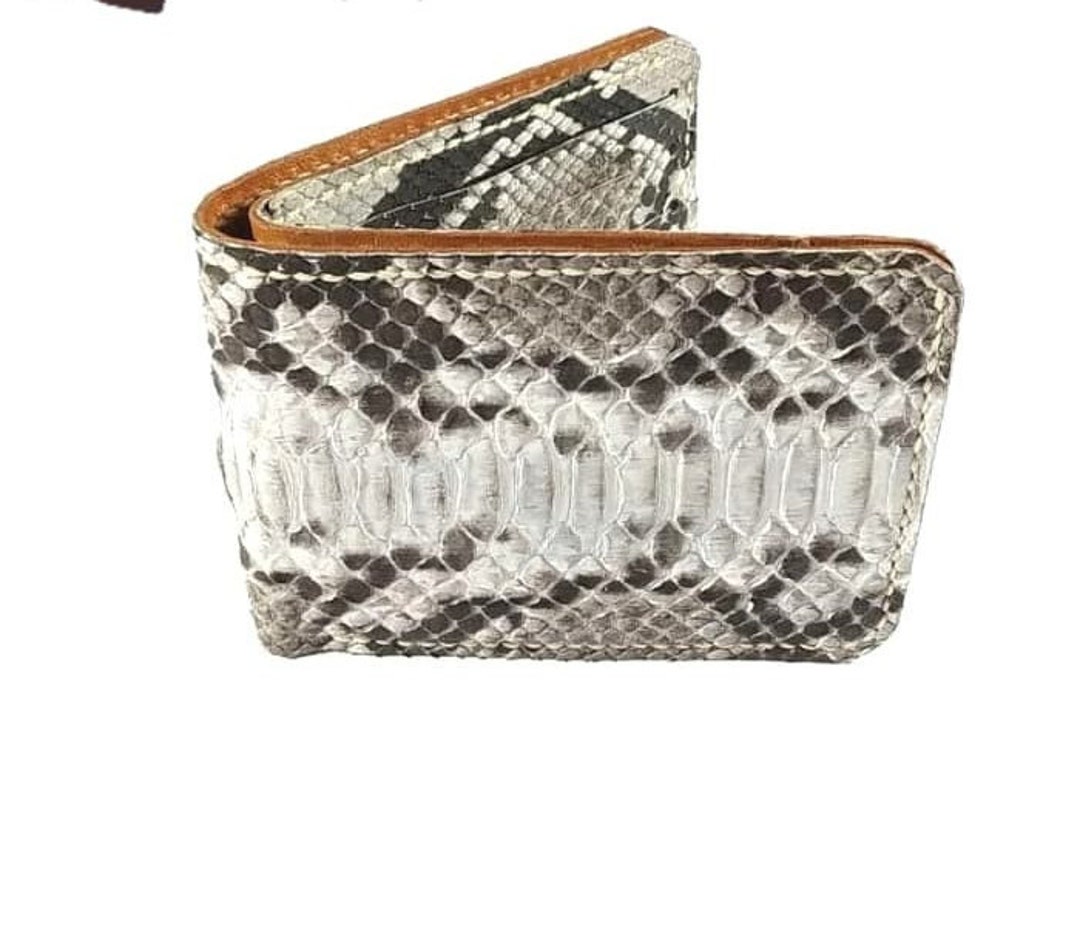Men's Wallet Full Natural Python Snake Skin Hand Sewing Handmade New ...