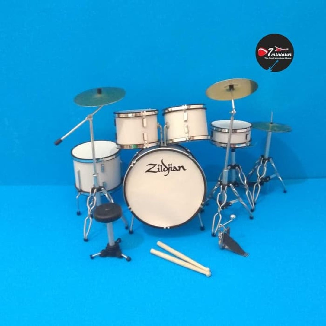 Miniature Drum Kit White Exclusive Signature For Display Special T Christmas New Year Etsy