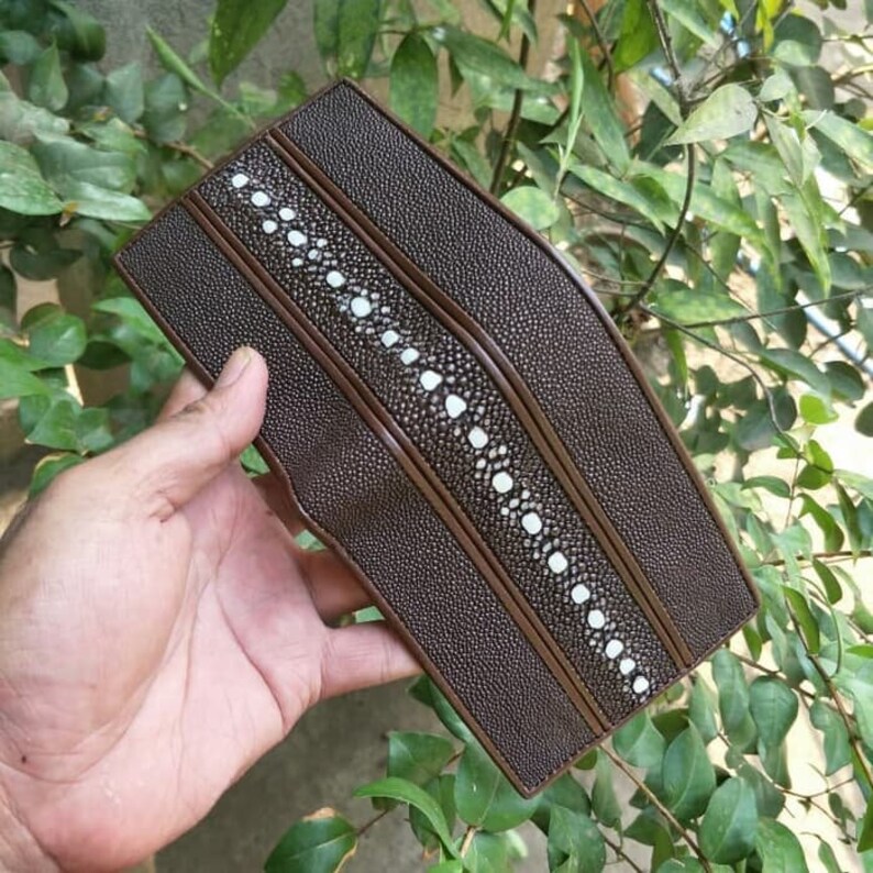Stingray thorn Brown Wallet Men Leather Genuine Exotic Wallet | Etsy