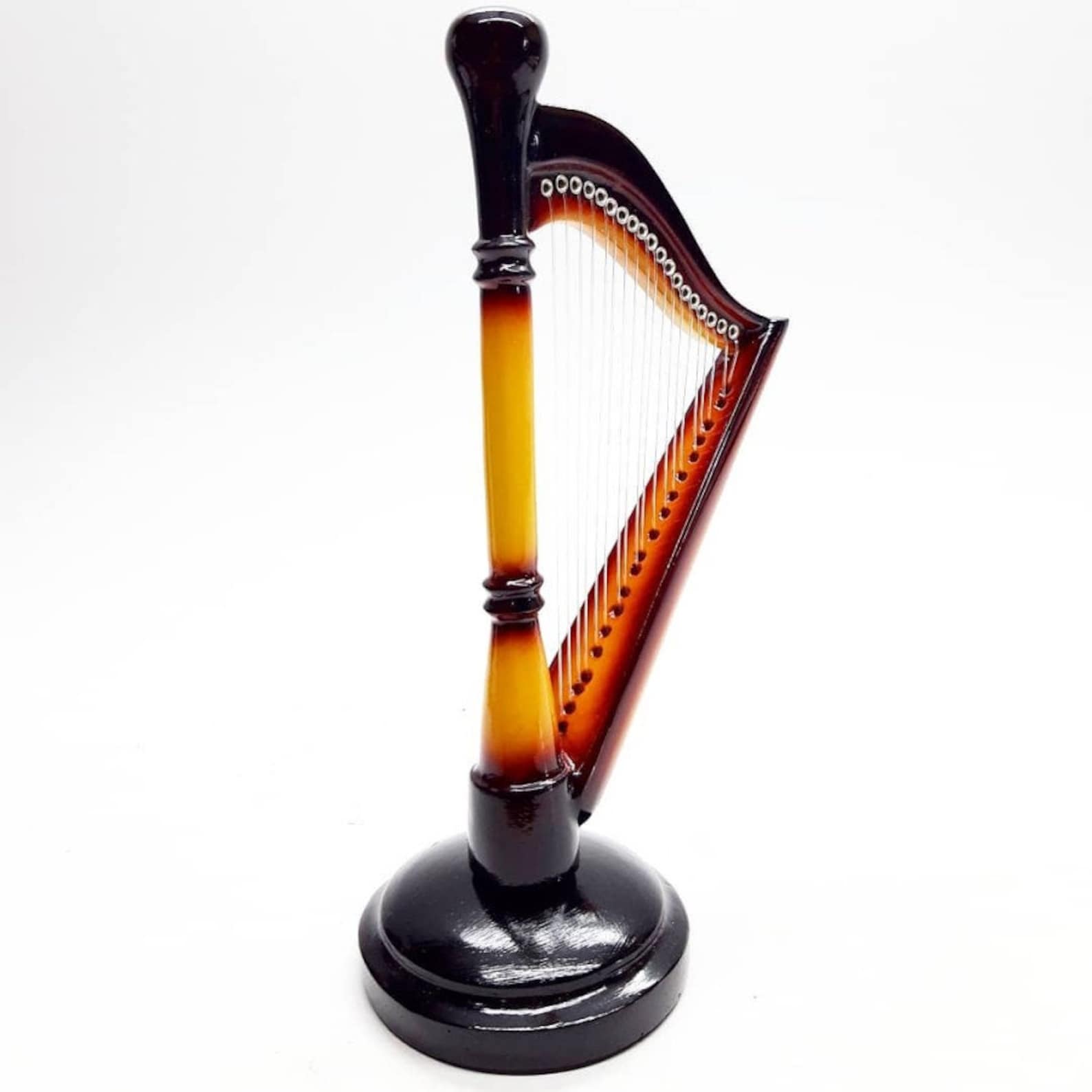 Miniature Harp Harpa Instrument Musical Classic Display And | Etsy