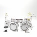 Miniature Drum Set Full White Double Bass 1:12 Instrument Display ...