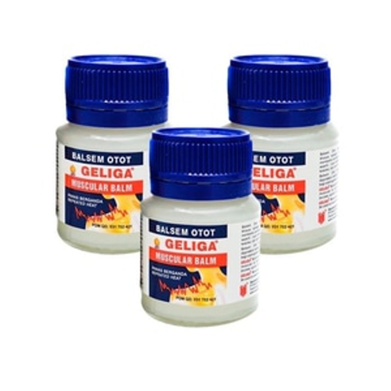3x Balsem Otot Geliga 40gr Geliga Muscular Balm Neck Muscle Pain Relief ...