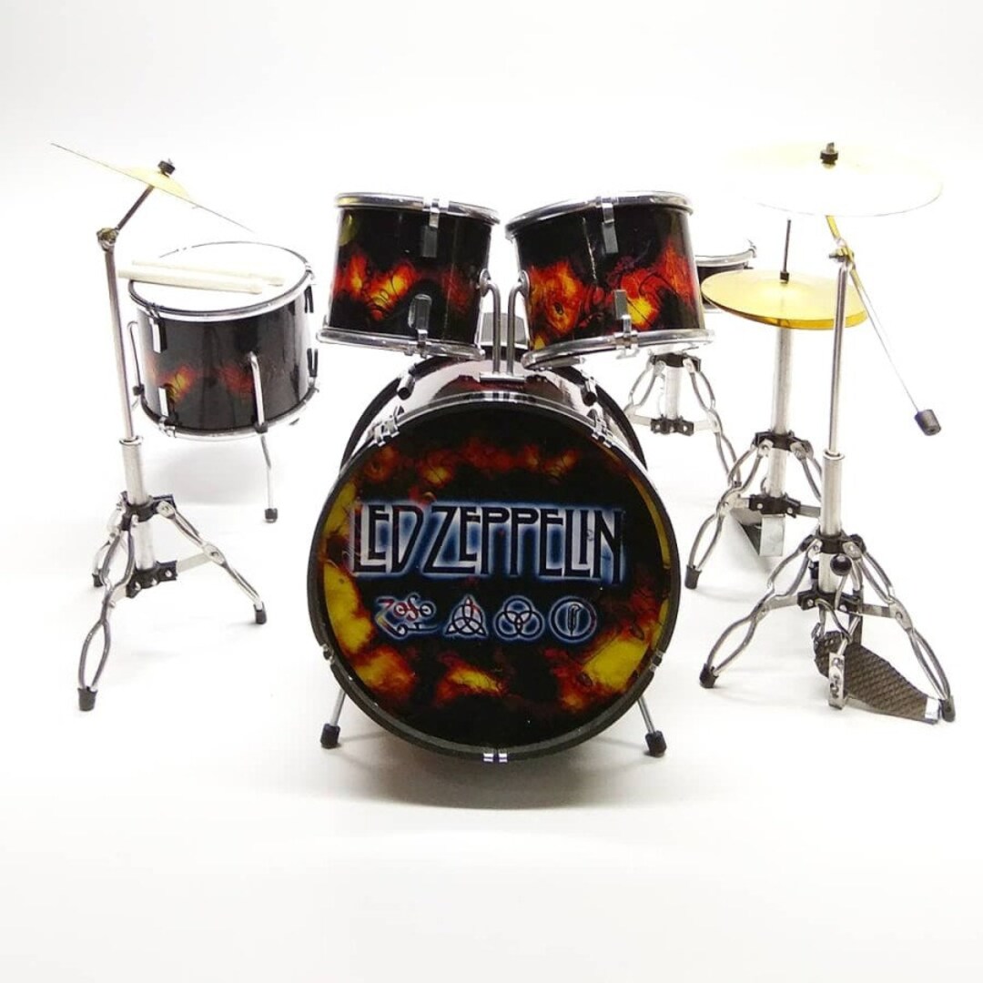 Miniature Drum Kit Fire Rock Star Band Signature Musical Instrument ...