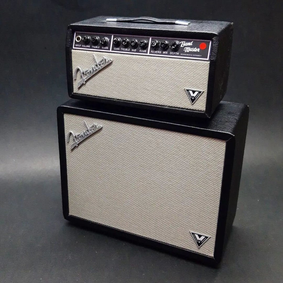 Miniature Amplifier Sound Grey 2 Stack Display Gift Instrument Music 1/ ...