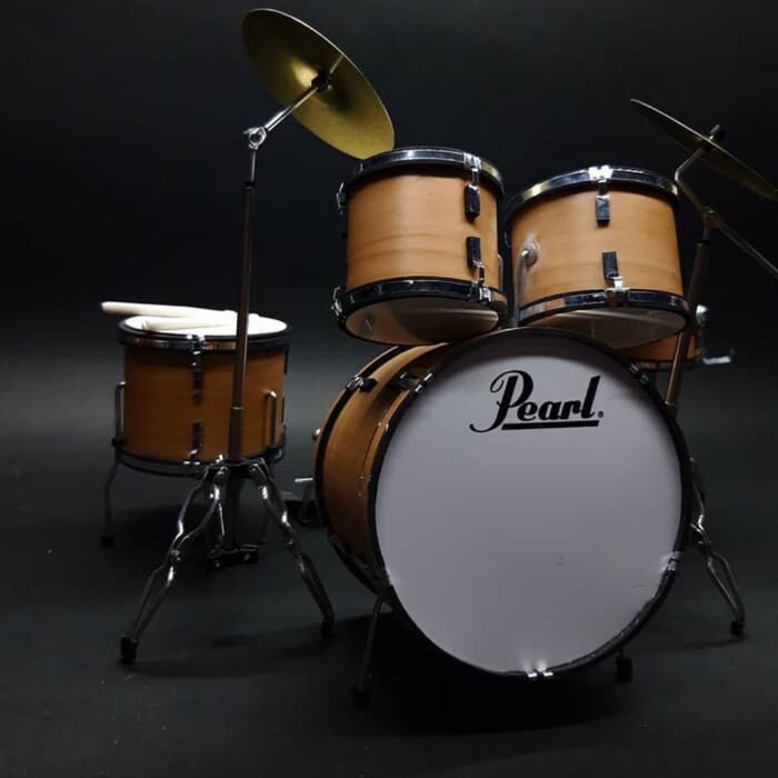 Miniature Drum Kit Natural Beige Musical Instruments Display - Etsy Norway
