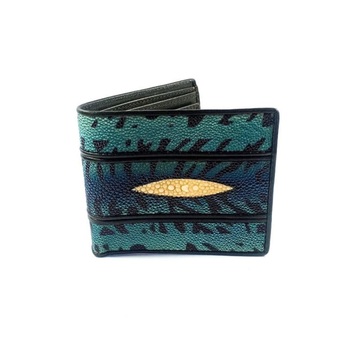 Exotic Wallet Stingray Skin Men Wallet Blue Tiger Motif | Etsy