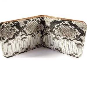 Men's Wallet Full Natural Python Snake Skin Hand Sewing Handmade New ...