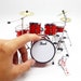 Miniature Drum Kit Red 1:12 Instrument Musical Display Gift - Etsy