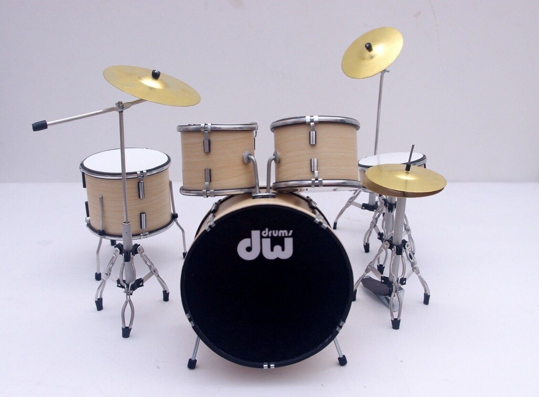Miniature Drum Kit Natural Beige Musical Instruments Display Exclusive ...