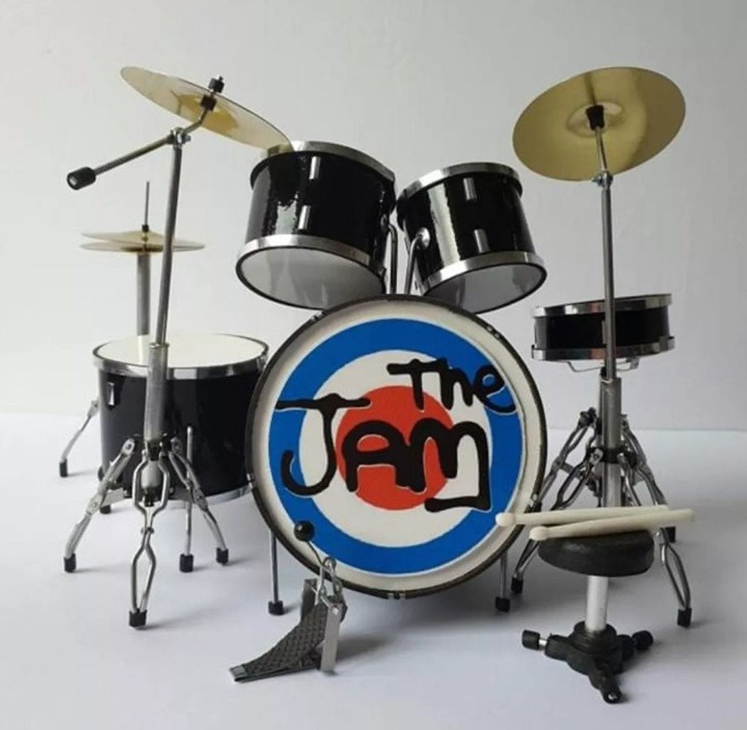 Miniature Drum Kit Black Mini Band Rock Instrument Musical Instrument ...