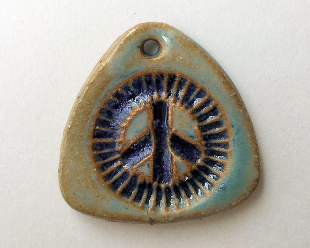 Peace Sign Focal Bead Triangle - Etsy