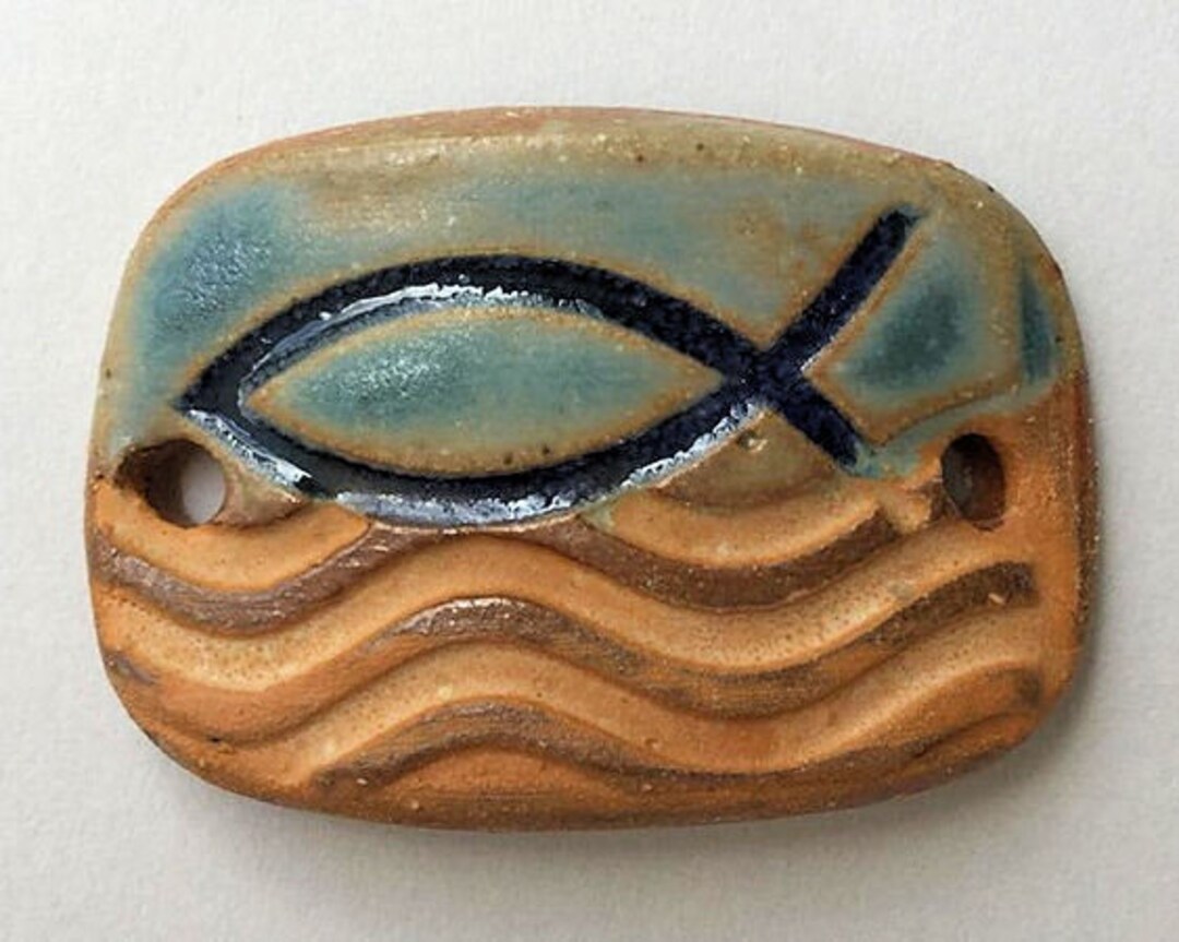 Ichthys Symbol Bracelet Bead Rectangle - Etsy