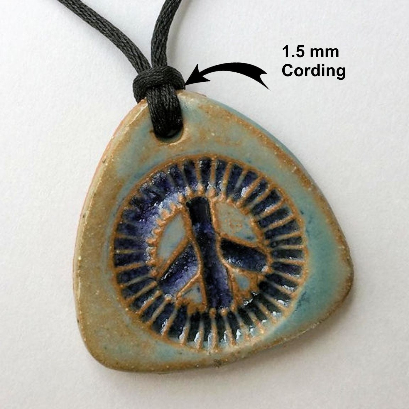 Peace Sign Focal Bead Triangle | Etsy