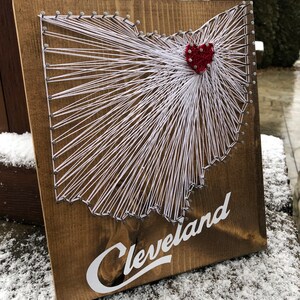 Made to Order Cleveland Ohio String Art With Heart & Vinyl Wording ...