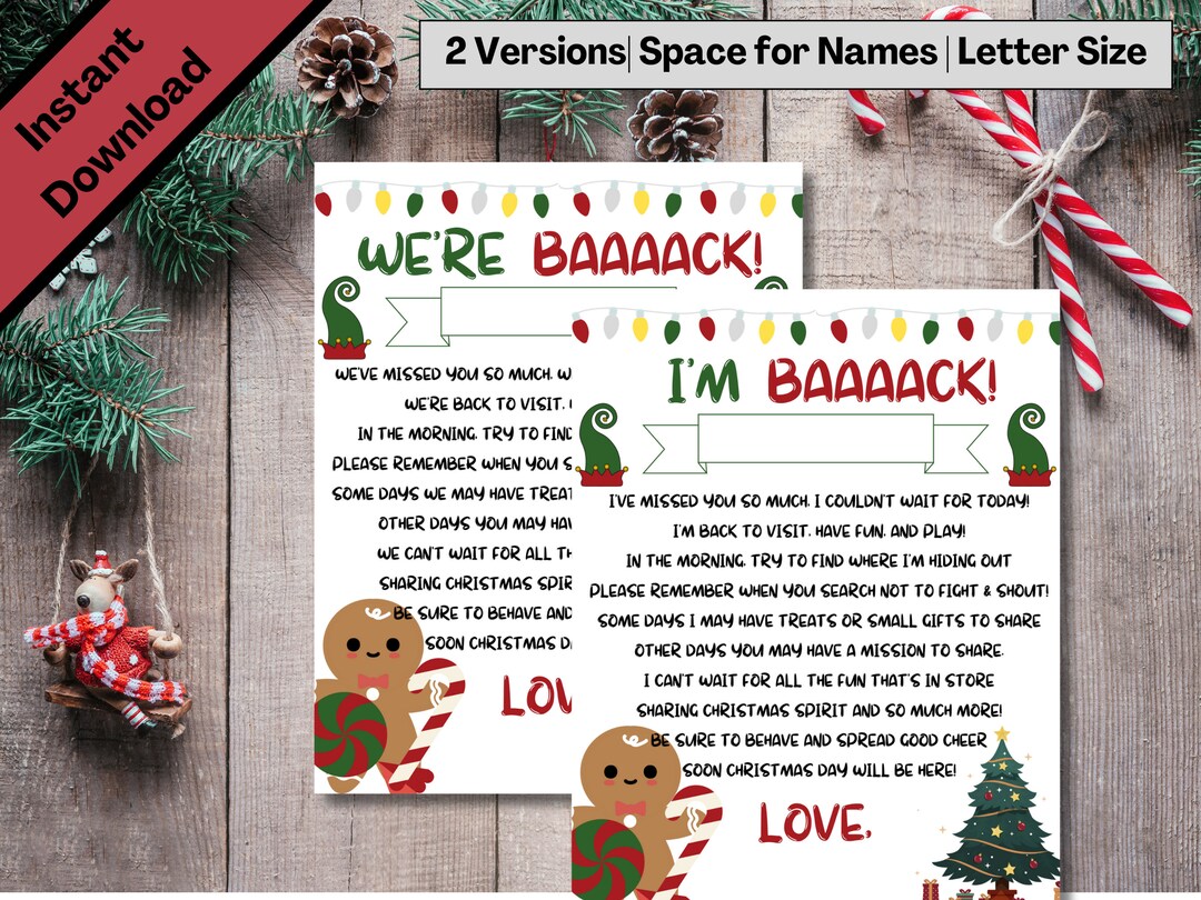 Elf Christmas Arrival Letter | Welcome Letter Template | Customizable ...