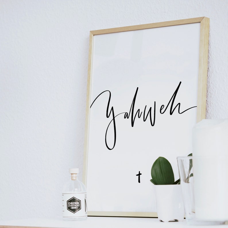Yahweh Printable Artwork, Bible Verse Prints, Christian Art Prints ...