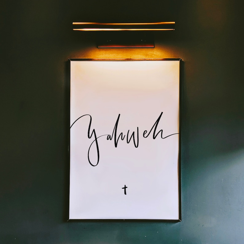 Yahweh Printable Artwork, Bible Verse Prints, Christian Art Prints ...