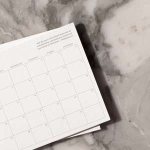 2023 Calendar With Scripture | Printable Minimalist Calendar With Bible ...