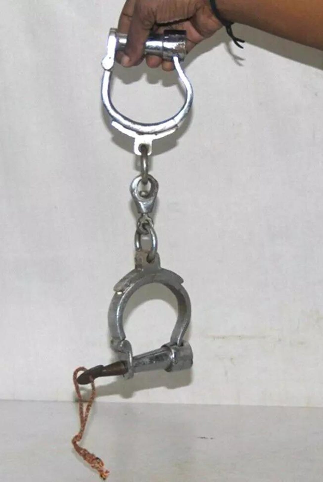 Old Hand Shackles, 19th Centurys Hand Forged Iron Cuffs, Lock System ...