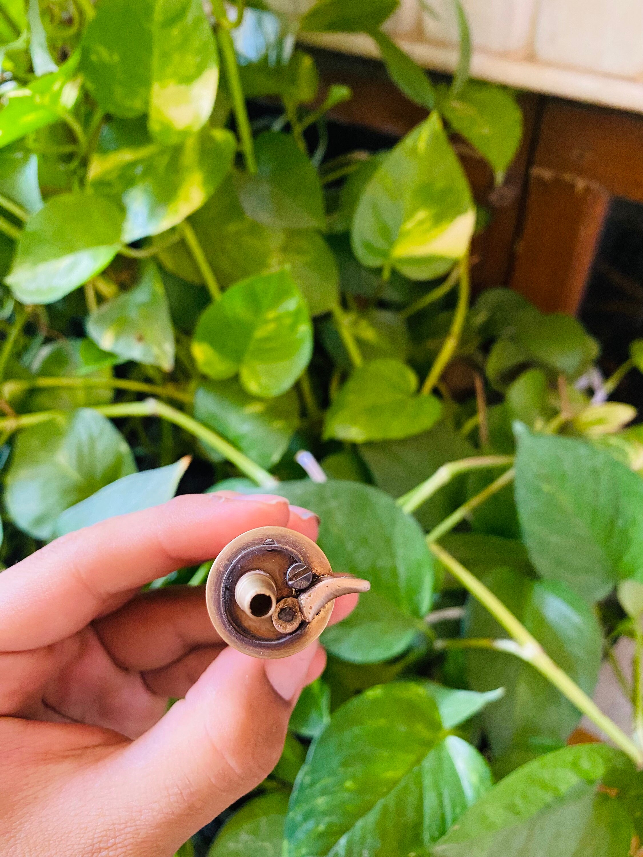 Victorian Brass & Copper Gun Powder Flask Bottle, Hand Made Old ...