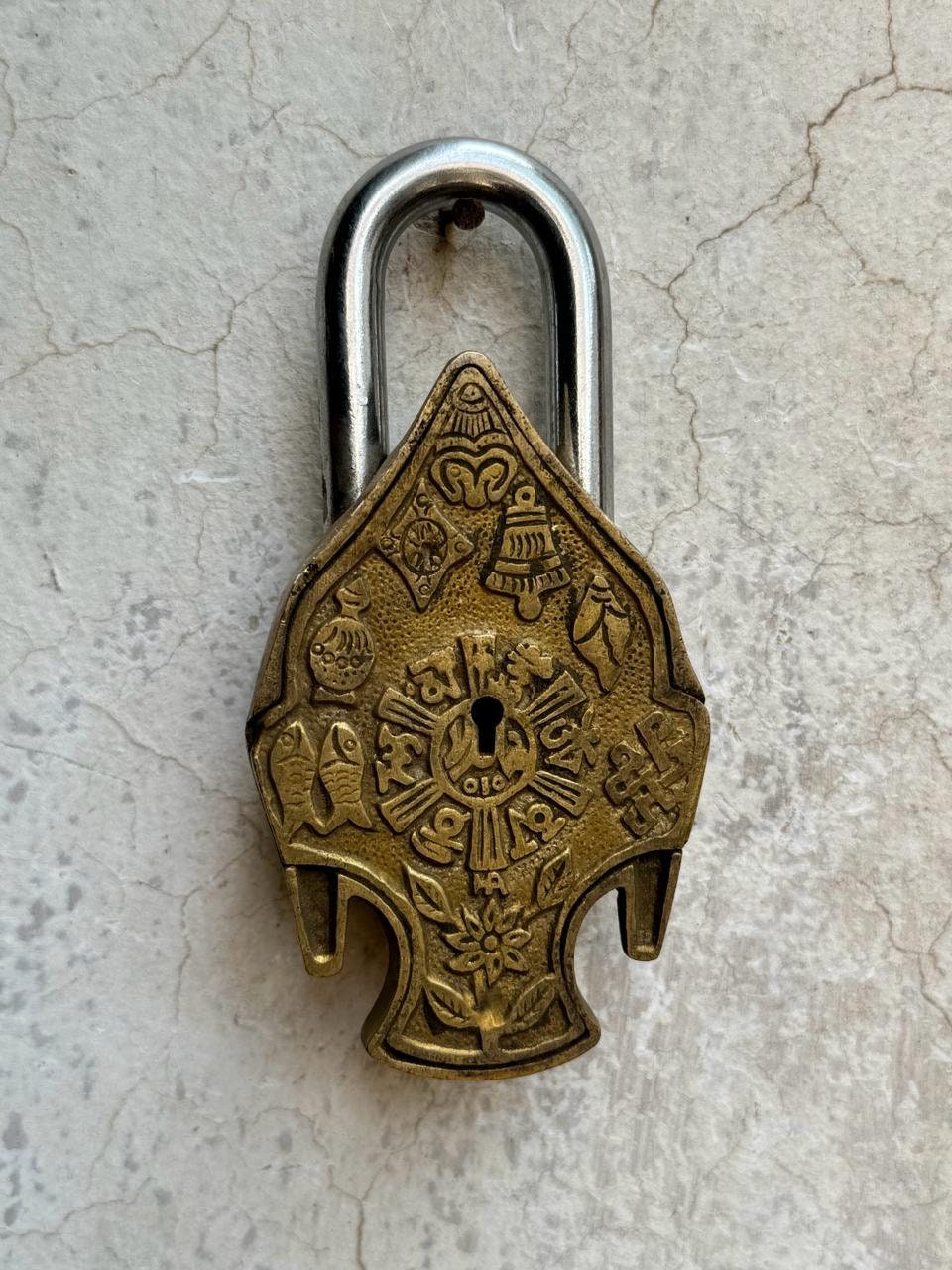 Brass Vintage Buddha Pad Lock With 2 Key, Home and Security Lock ...
