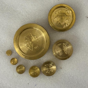 Elegant Vintage Brass Weights - Unique Decor for Weighing Scales 1 to ...