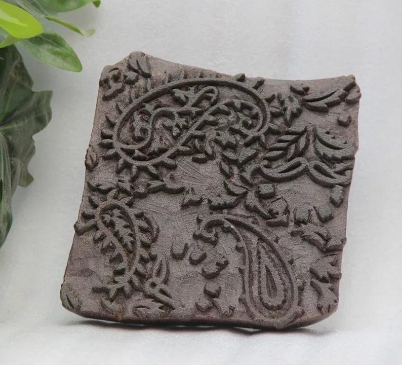 Antique Wooden Textile Printing Block Original Old Very Fine Hand ...